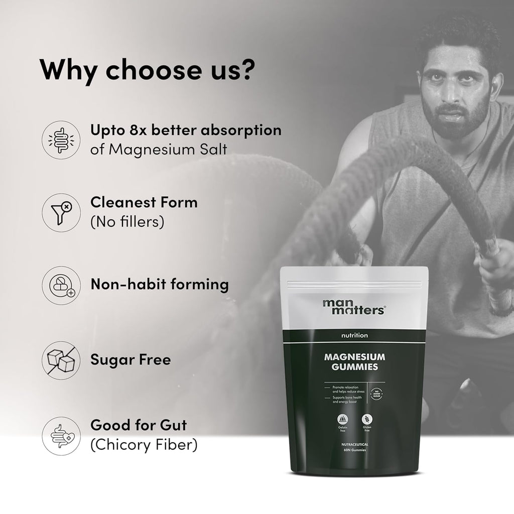 Man Matters Magnesium Glycinate Gummies 60 Gummies – Kuwa Supplements - KSA