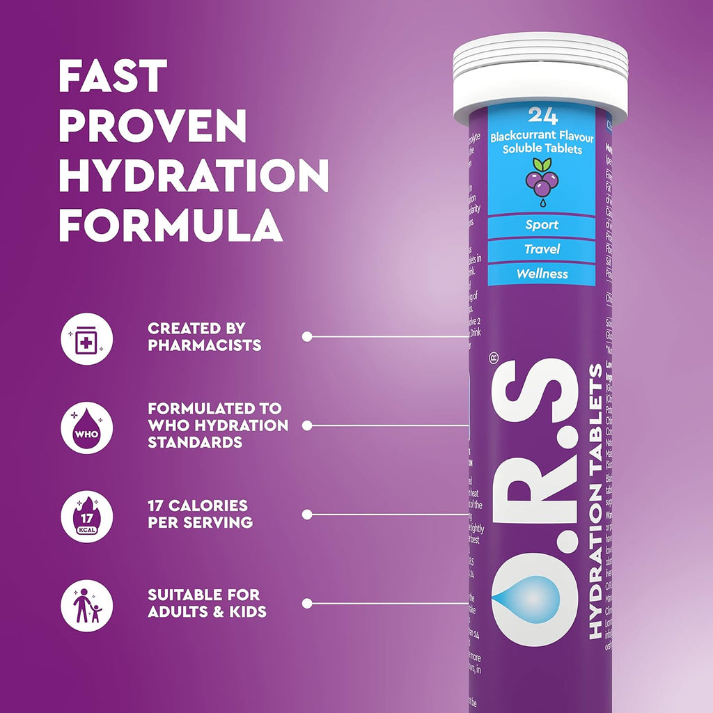 Buy O.R.S Hydration Tablets with Electrolytes, Vegan, Gluten and ...