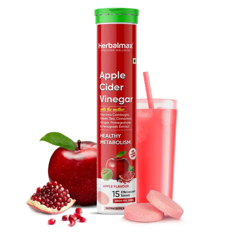 Herbal max Apple Cider Vinegar Effervescent Tablets 15 (Apple flavor)