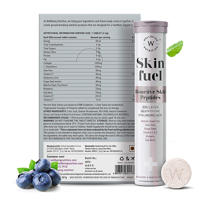 Wellbeing Nutrition Skin Fuel With Glutathione And Collagen For Radian ...