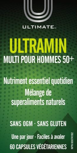 Ultramin Men's 50 + Multi , 60 Vegetarian Capsules – Kuwa Supplements - KSA